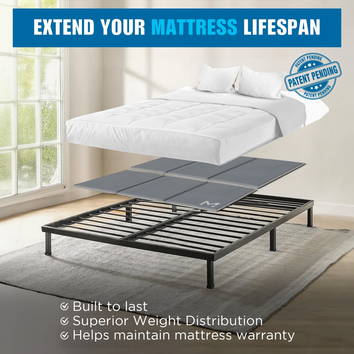 Premium 10mm Bunkie Board - Bed Boards for Under Mattress Support ...